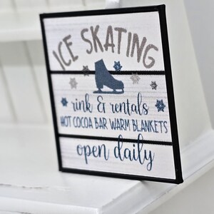 Miniature Ice Skating Rink Sign, Hot Cocoa Bar Plaque, 1:12 Scale or 1/ ...