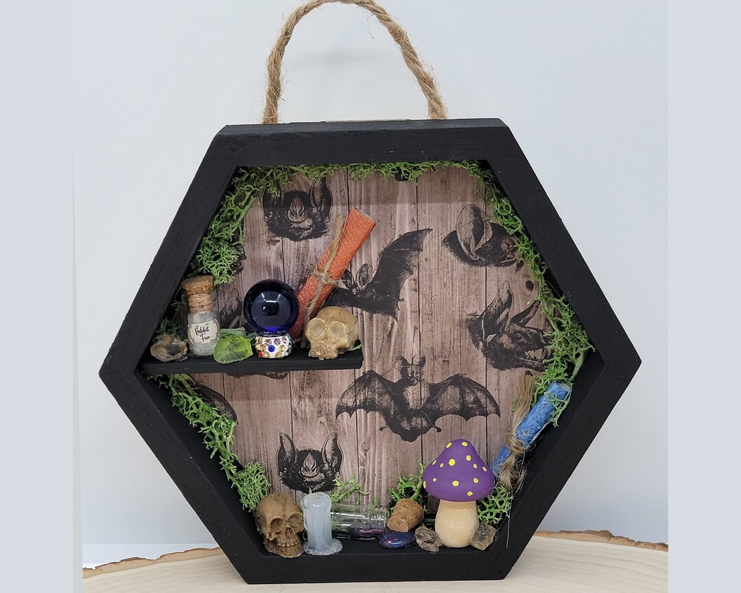 Halloween Haunted House Shadow Box Tiered Tray Decor Gothic - Etsy