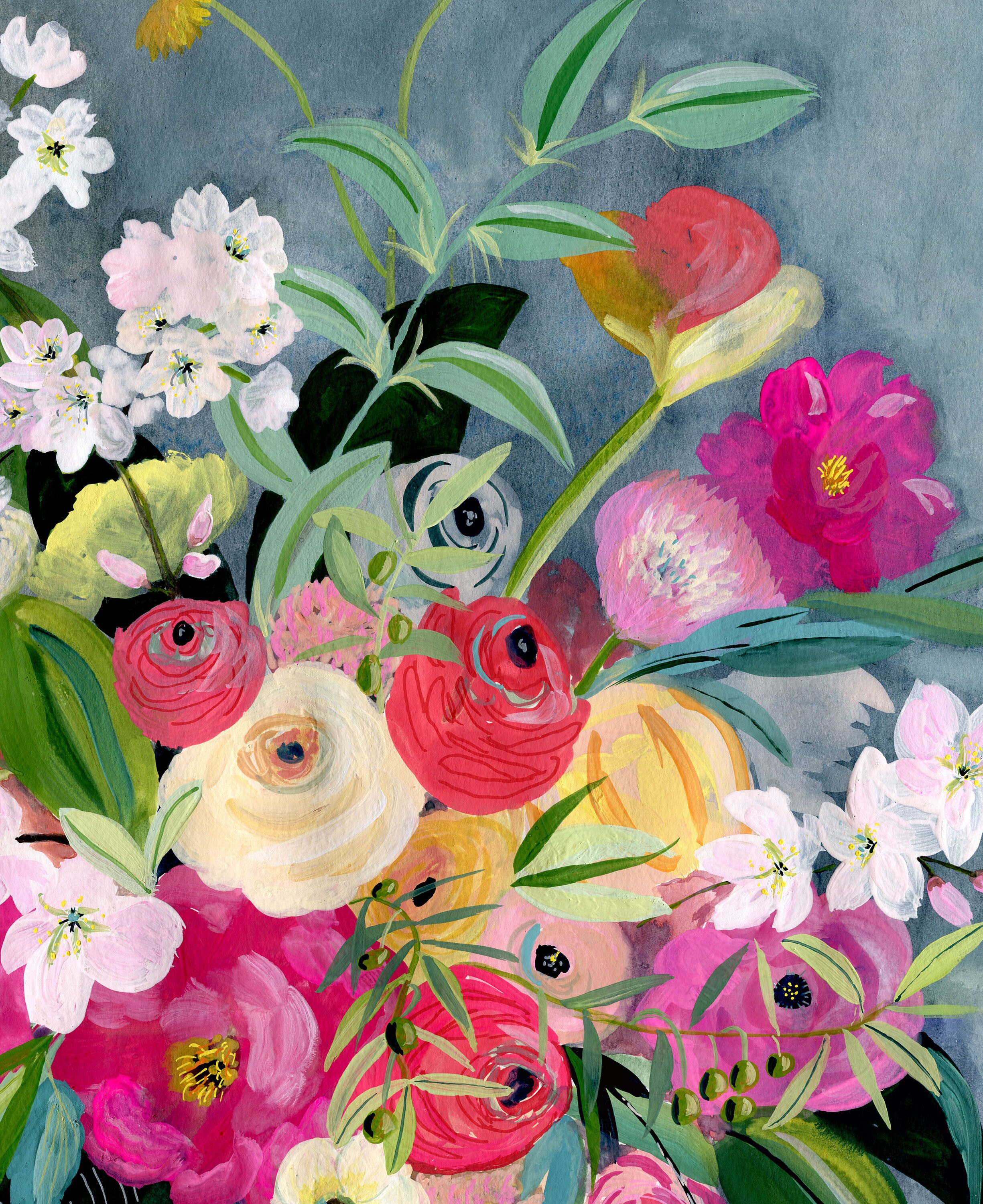 Summer Splendor - Vase With Flower Painting - Etsy