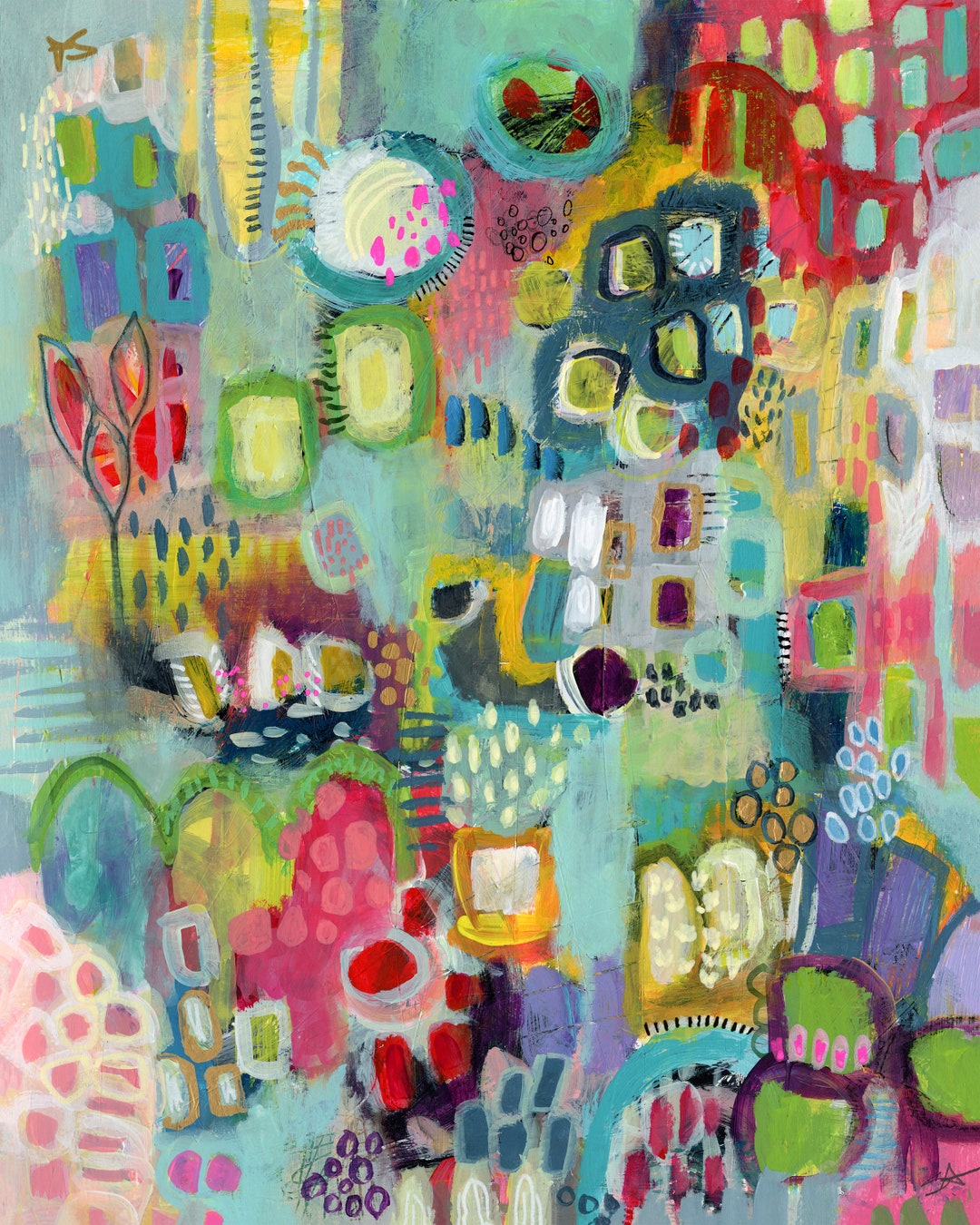 Unity in Bloom - Abstract Print - Etsy