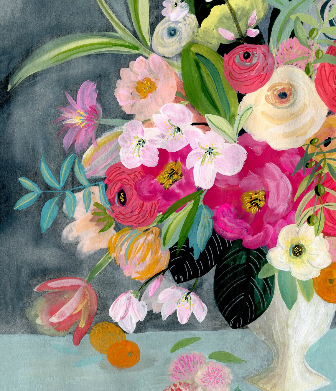 Summer Splendor - Vase With Flower Painting - Etsy