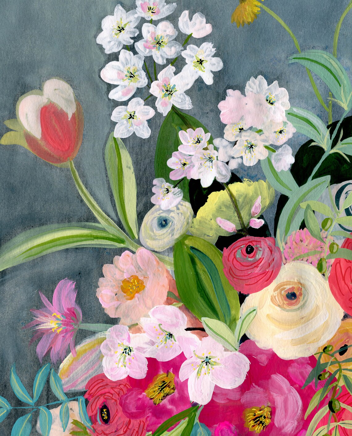 Summer Splendor - Vase With Flower Painting - Etsy