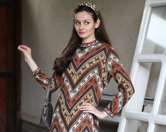 Native Print Dress - Etsy