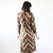 Native Print Midi Dress Aztec Pattern Dress Brown Colors Neckline ...