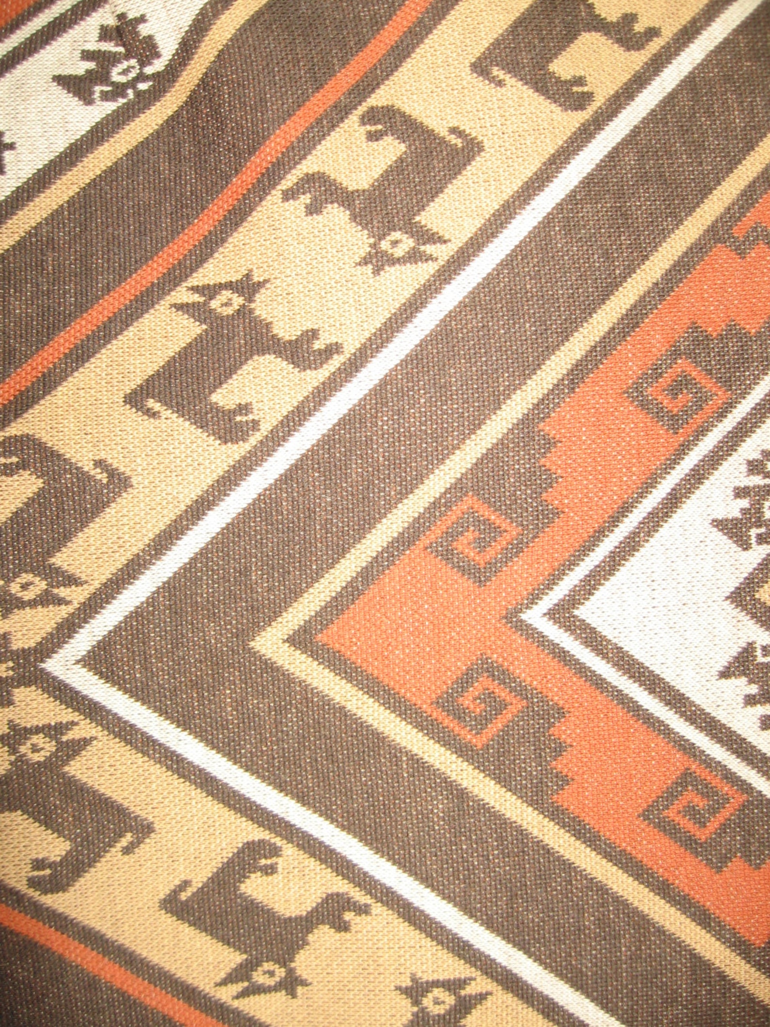 Native Print Midi Dress Aztec Pattern Dress Brown Colors - Etsy