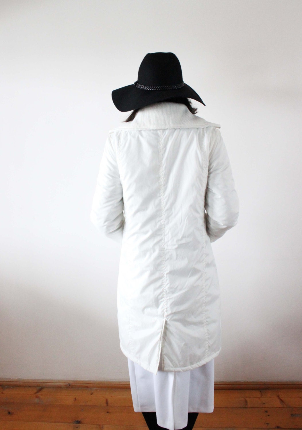 White Long Parka Jacket Vintage White Parka Comfy for Cold - Etsy