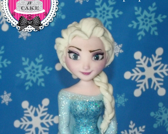 Elsa Fondant Cake Topper - Etsy