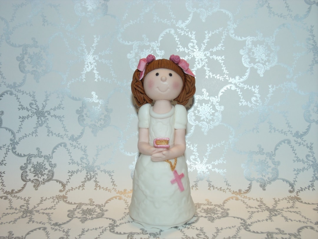Communion Girl Fondant Cake Topper - Etsy