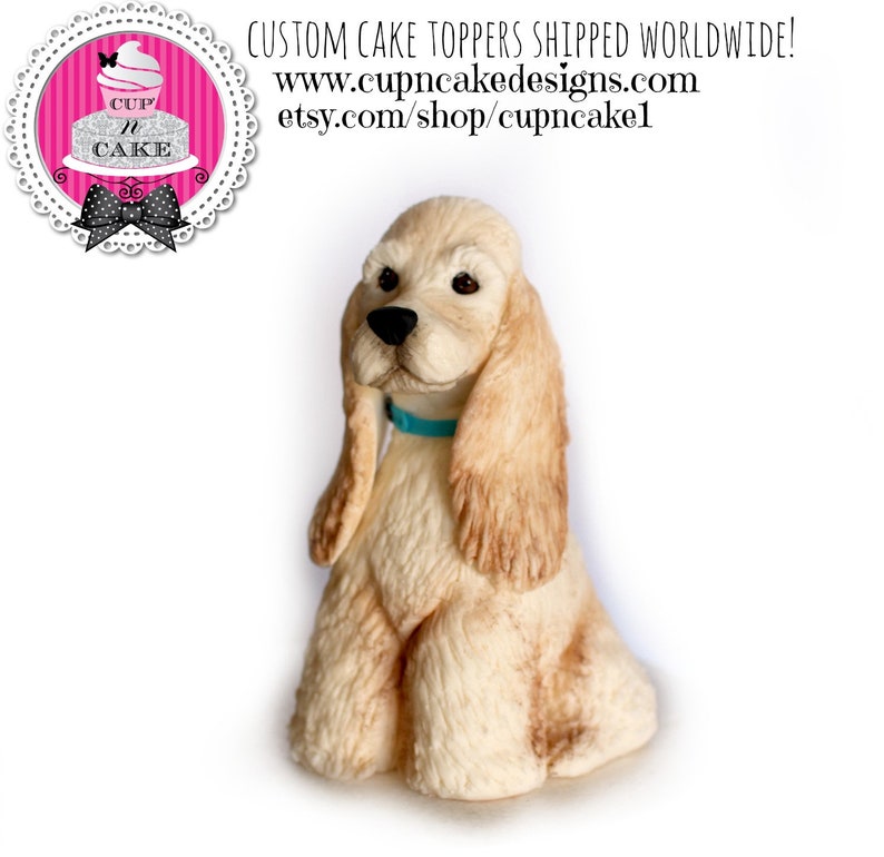 Cocker Spaniel Fondant Cake Topper - Etsy