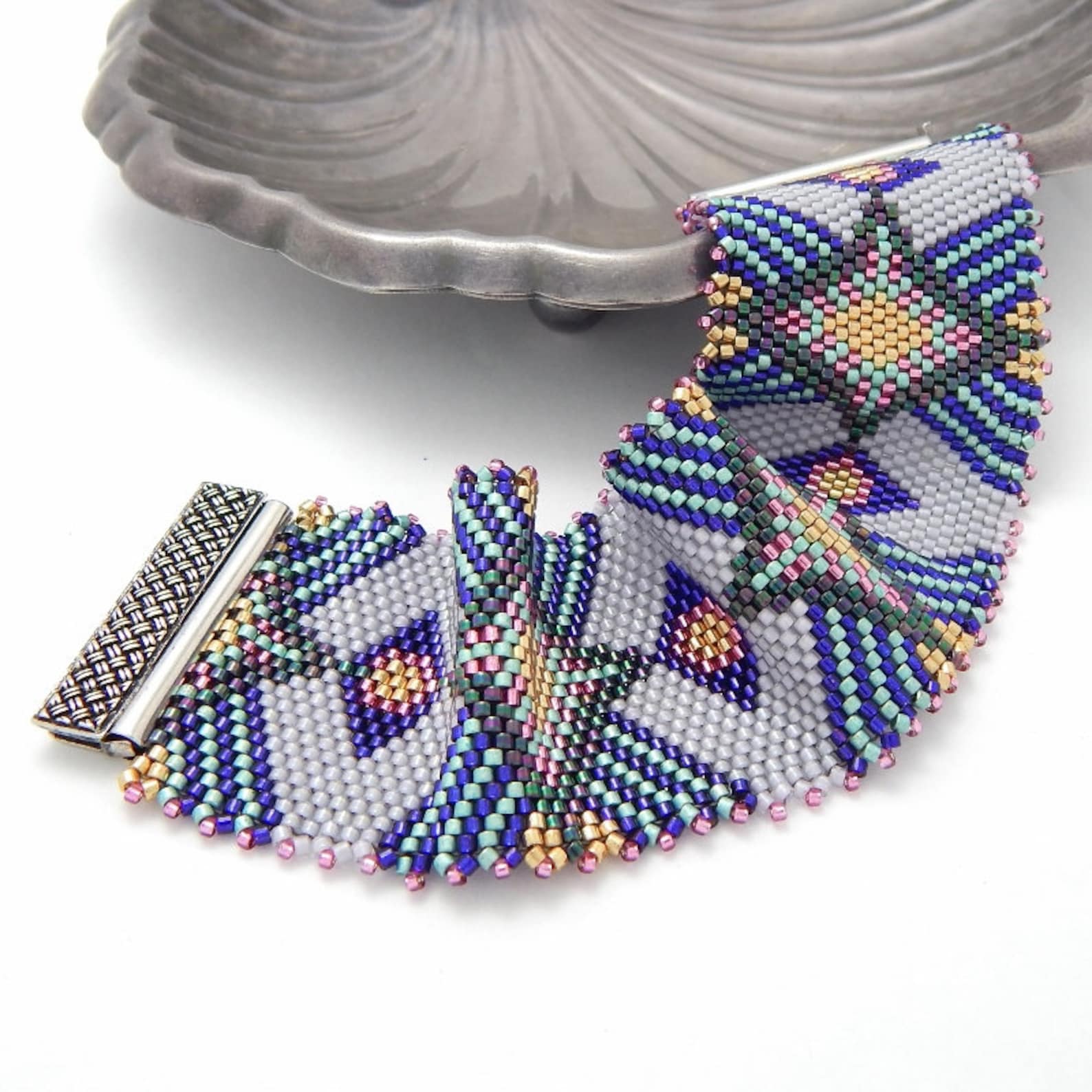 Diamond Point Peyote Stitch Pattern With Delica Beads - Etsy