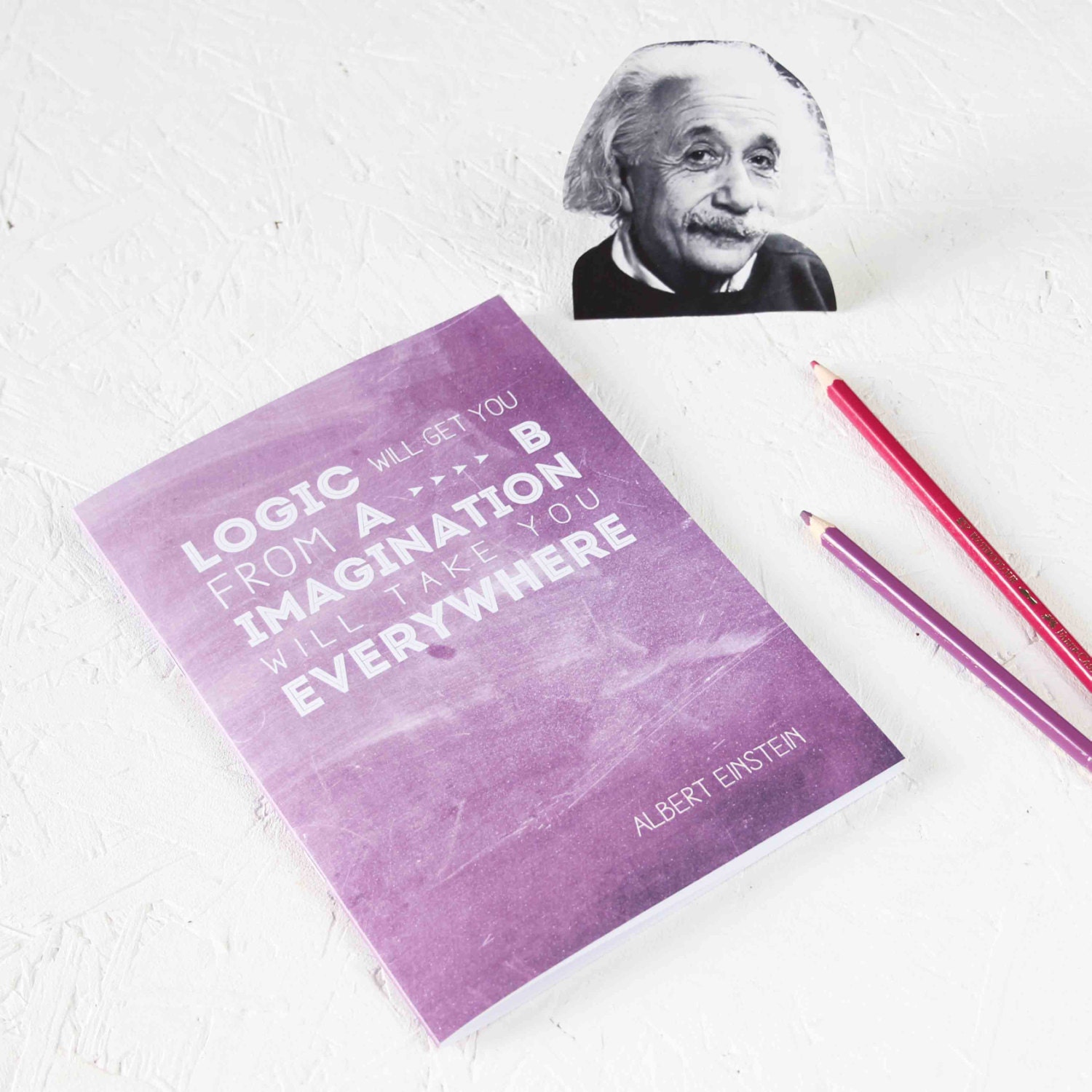 EINSTEIN QUOTE NOTEBOOK Inspirational Purple Note Book Famous | Etsy UK