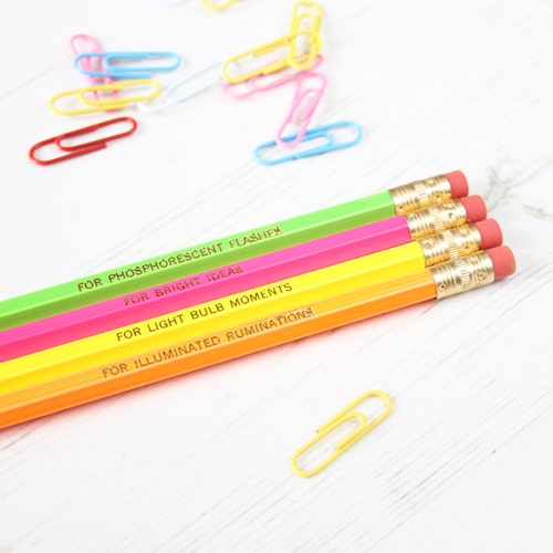 Back to School SCIENCE PENCILS WHITE Set Scientific Purposes - Etsy
