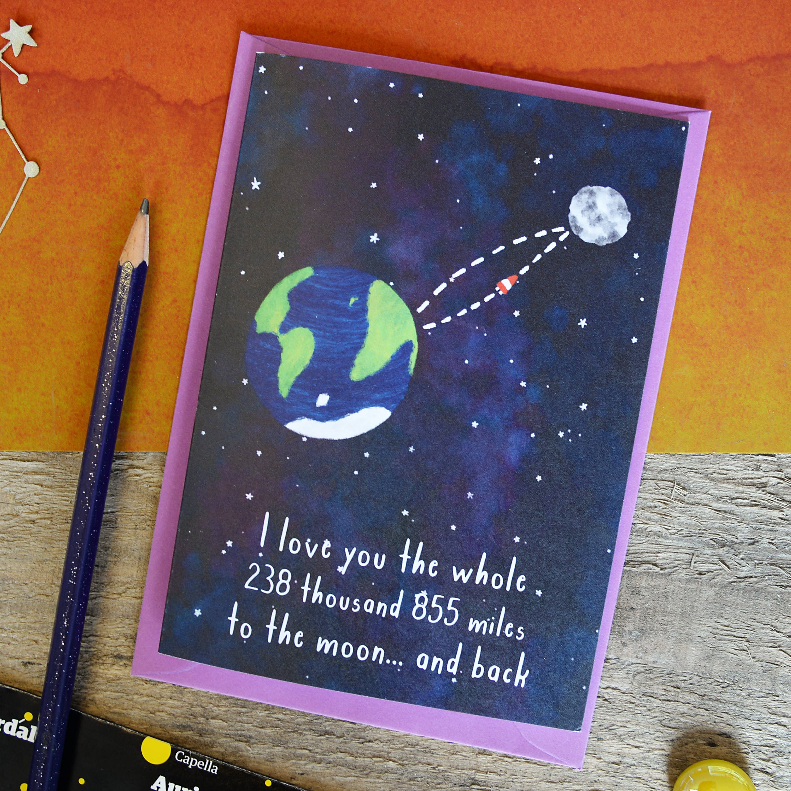 Moon and Back Greeting Card for Loved One. Unique Funny - Etsy