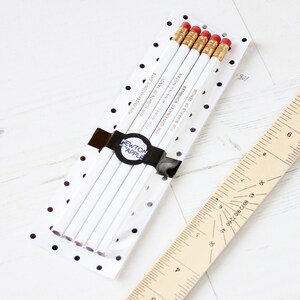 Back to School SCIENCE PENCILS WHITE Set Scientific Purposes Stationery ...
