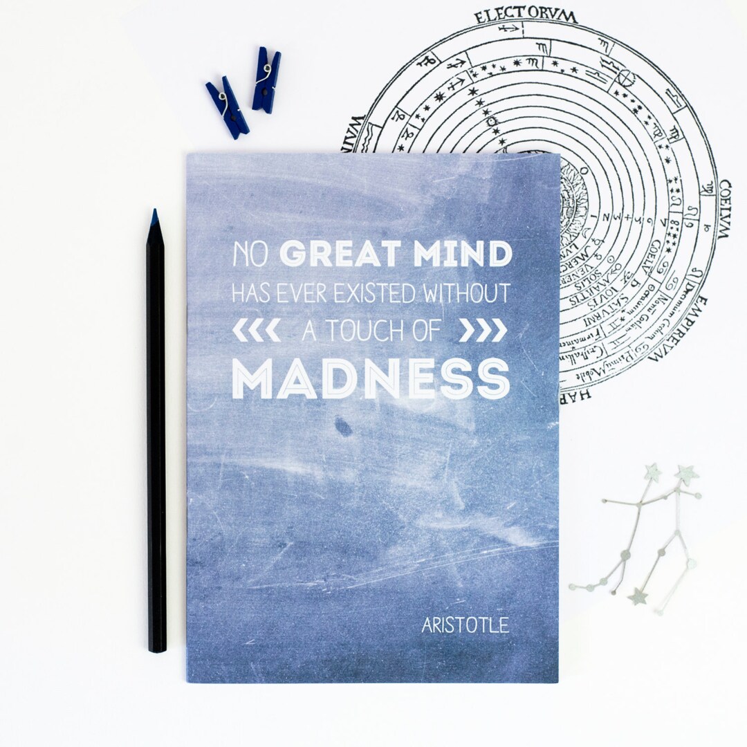 ARISTOTLE BLUE NOTEBOOK Inspirational Philosophy Quote Teacher Geek ...