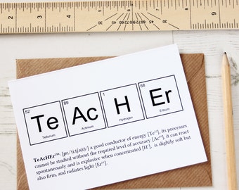 FUNNY MOTHER ELEMENTS Card. Periodic Table Mothers Day Birthday Witty ...