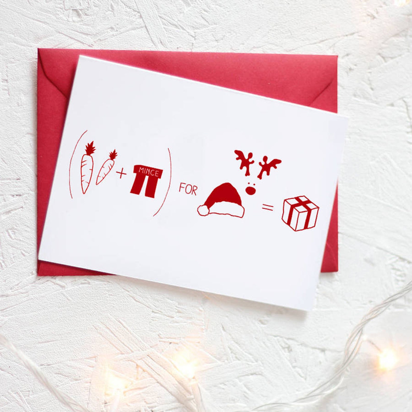 CHRISTMAS PRESENTS FORMULA Card Packs - Funny - Carrots Mince Pi ...