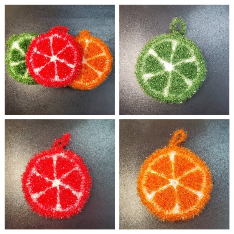 3-pc Set / Dish Scrubbies, Eco-friendly Fruit Scrubber, Scrubby ...