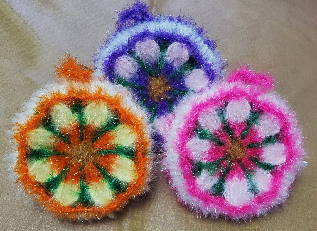 3-pc Set / Dish Scrubbies, Eco-friendly Fruit Scrubber, Scrubby ...