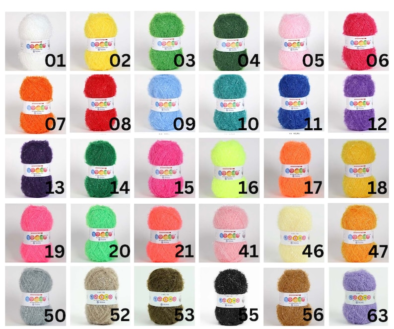 Korean Eyelash Scrubby Yarn Dish Scubbies, Scrubby, Scrubber, Crunchy ...