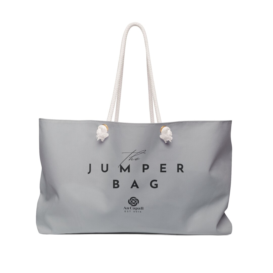The Original Jumper Bag - Grey - Weekender Bag, Horse Show Bag and ...
