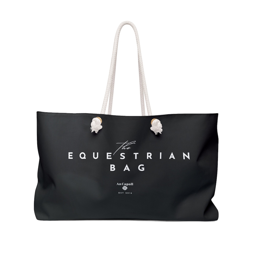 The Original Equestrian Bag - Black - Weekender Bag, Horse Show Bag and ...