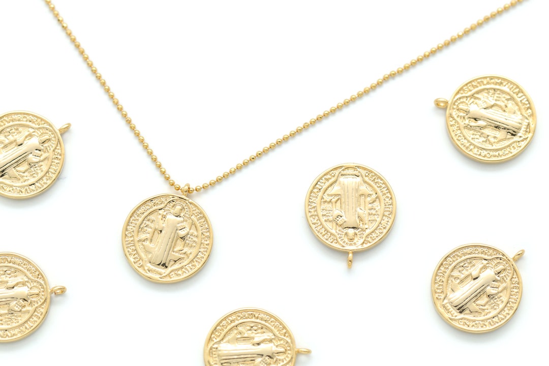 Jesus Coin Pendant, Q7-R6, 2 Pcs, 15mm, 1mm Open Loop, Religious ...