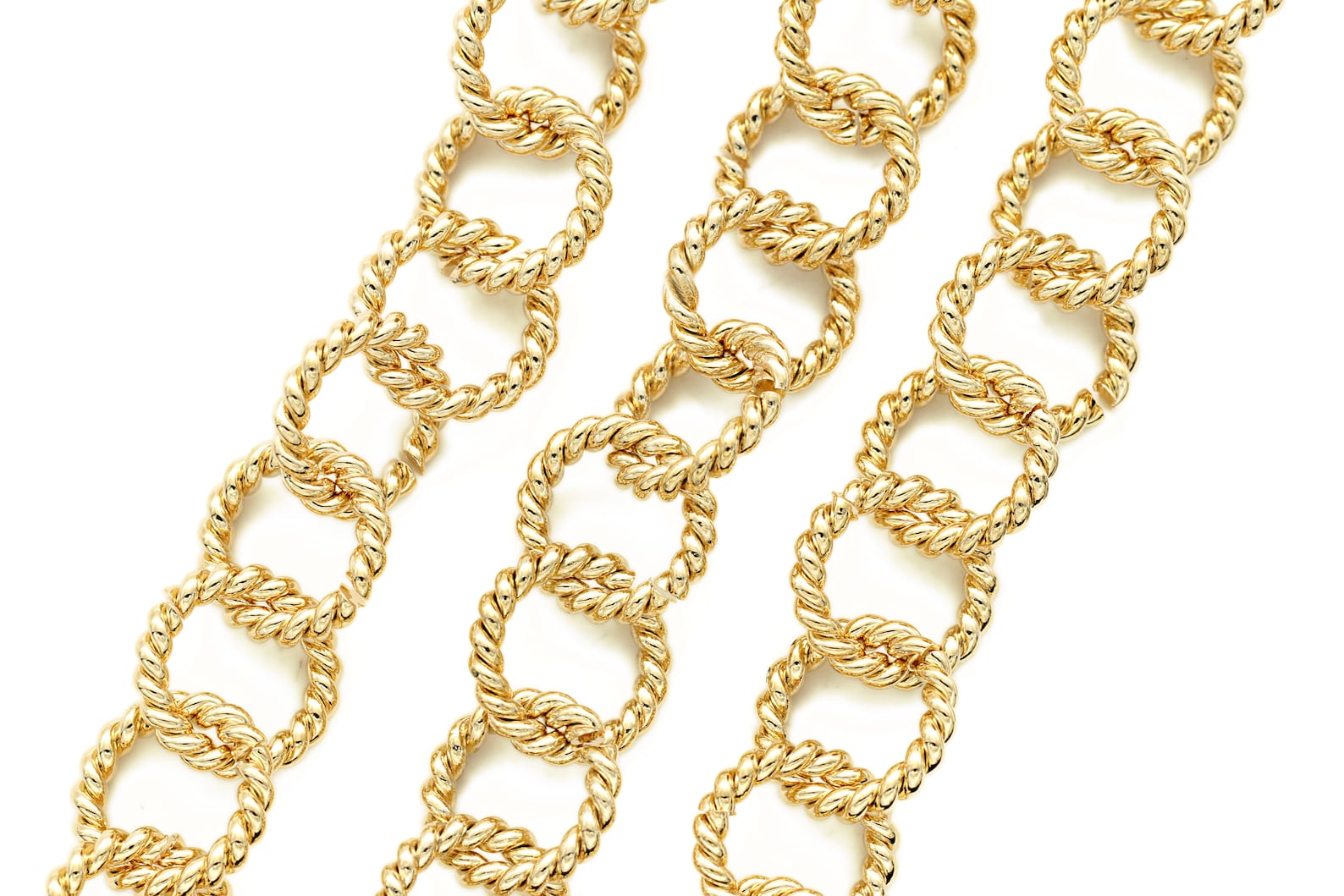 Fancy Ring Link Chain CJ49-06 1m Ring 14mm 16K Gold Plated | Etsy