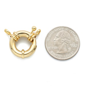 19mm Nautical Clasp, S84-G9, 2 Pcs, 16K Gold Plated Brass, Nickel Free ...
