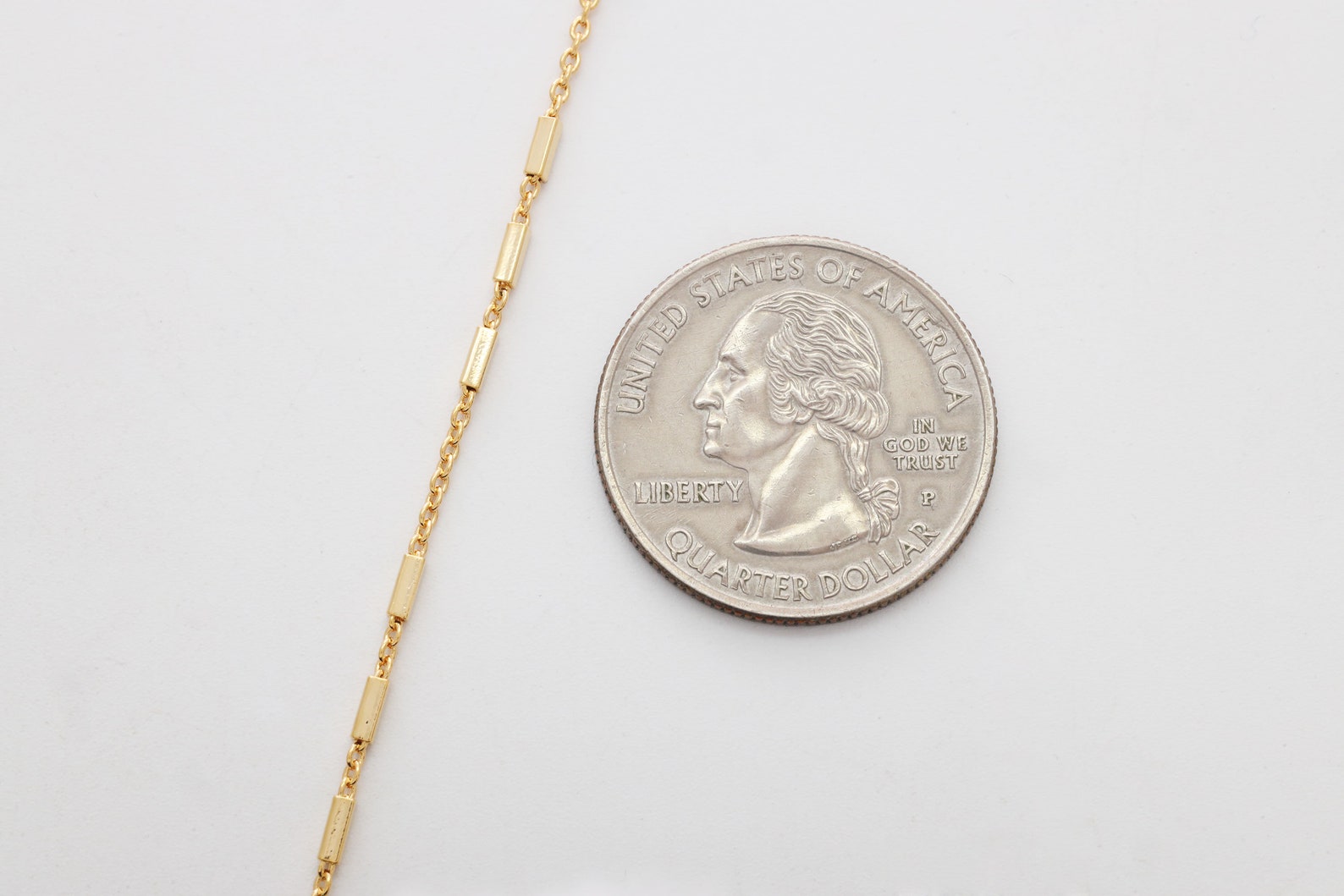 Rectangle Beads Chain, CJ35-02, 1 Meter, Nickel Free, 16K Gold Plated ...