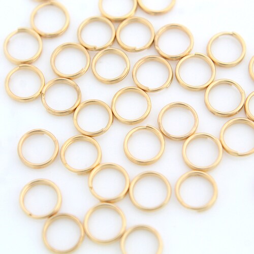 Double Loop Jump Ring 0.6mm Thick Inner 5mm 16K Gold Plated - Etsy
