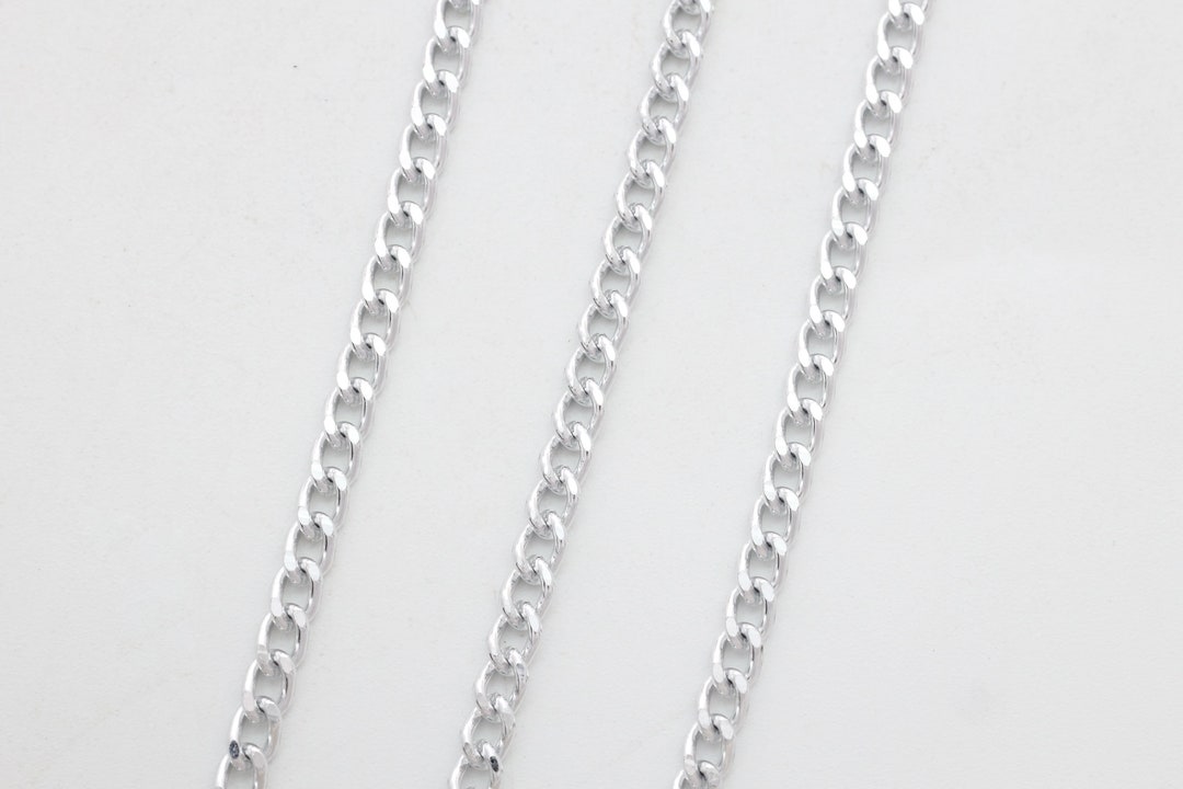 Aluminium Chain, Nickel Free, CJ29-01R, 1m, Chain With Rhodium Coated ...