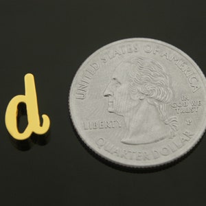 2 Pcs Large Cursive Initial Charm D AD-G3 Nickel Free - Etsy