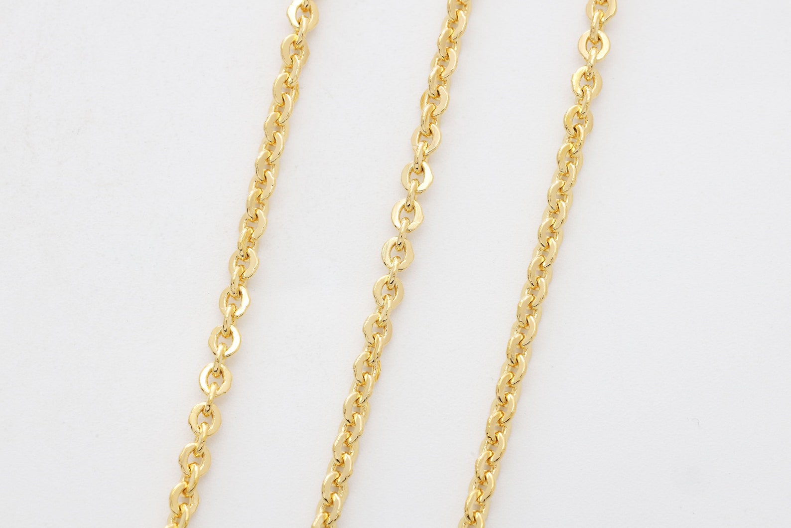 Chain BL-32A CJ24-06 1m 16K Gold Plated Copper Brass - Etsy