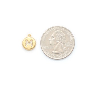 Coin Pendant Cubic Letter (small), Alphabet Coin, AM-G15, 2 Pcs, Nickel ...