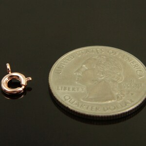6mm Spring Clasp, S84-P4, 50 Pcs, 6mm Diameter, Spring Ring With Loop ...