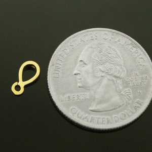 Mini Bails W/ Open Link, N24-G6, 10 Pcs, 16K Gold Plated Brass, Nickel ...