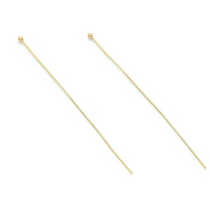 Ball Pin, Ball Head Pin, Gold Plated Brass, 0.5x50mm, Nickel Free ...