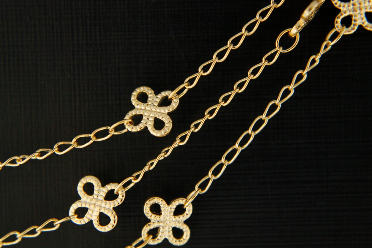 Chain ABS525 CJ10-09 1m Clover chain 16k gold plated | Etsy