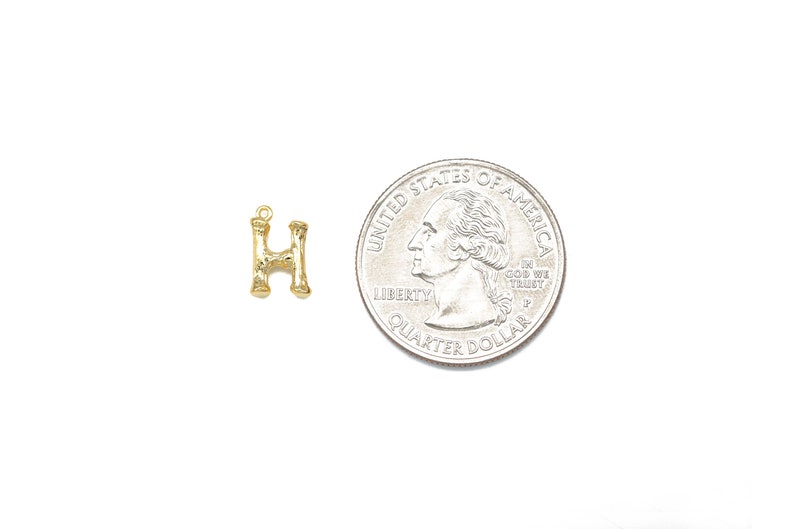 2 Pcs Bamboo Rustic Style Letter H Alphabet Pendant Initial - Etsy