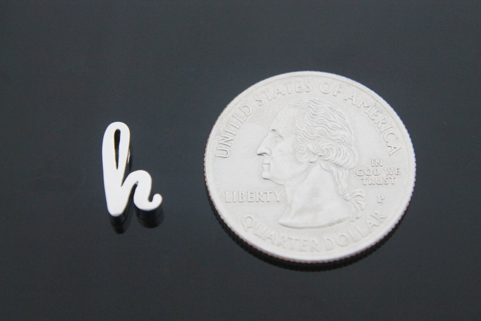 2 Pcs Large Cursive Initial Charm H AH-R3 Nickel Free - Etsy