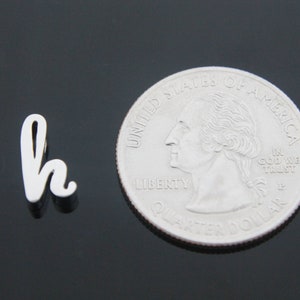 2 Pcs, Large Cursive Initial Charm H, AH-R3, Nickel Free, Appx 8x6mm, 1 ...