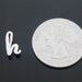 2 Pcs, Large Cursive Initial Charm H, AH-R3, Nickel Free, Appx 8x6mm, 1 ...