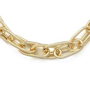 Triple Link Chain, CJ49-10, 1m, 15x7mm, 16K Gold Plated Brass, Nickel ...