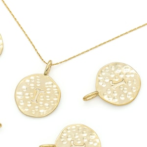 Alphabet on Hammered Coin, Alphabet R, AR-G19, 1 Piece, 24x18mm, 4x2mm ...
