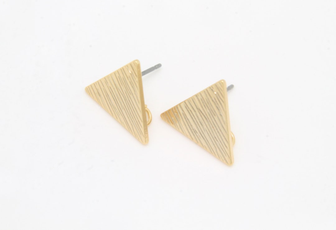 Patterned Triangle Post W/ Link, Nickel Free, S70-R3, 2 Pcs, Triangle ...