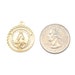 Big Rosary Coin Pendant, Q5-R6, 2pcs, Nickel Free, 22mm, 16K Gold ...