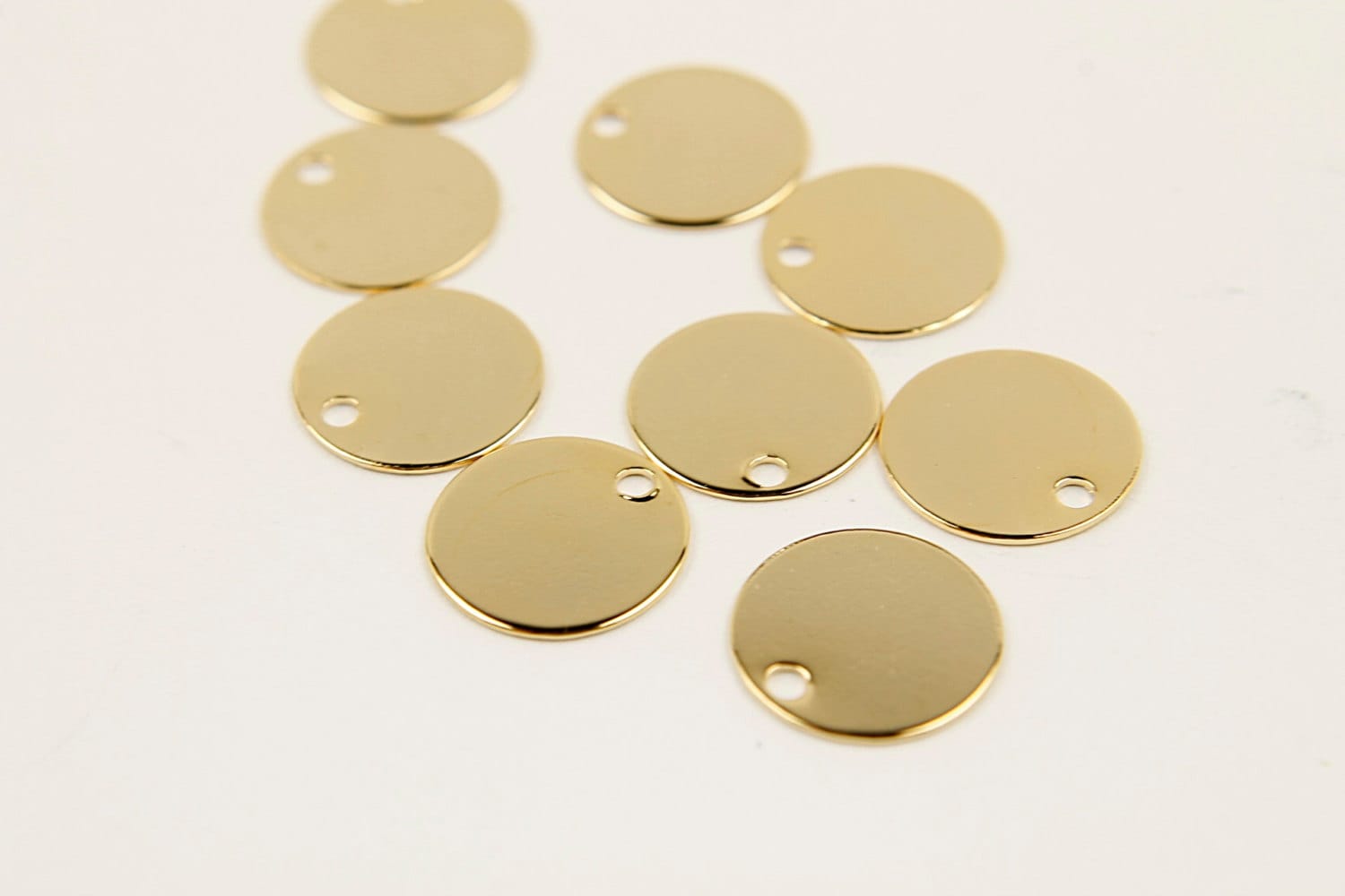 Coin Disc Nickel Free B1-G2 10 Pcs 1 Hole 10mm 16K Gold - Etsy