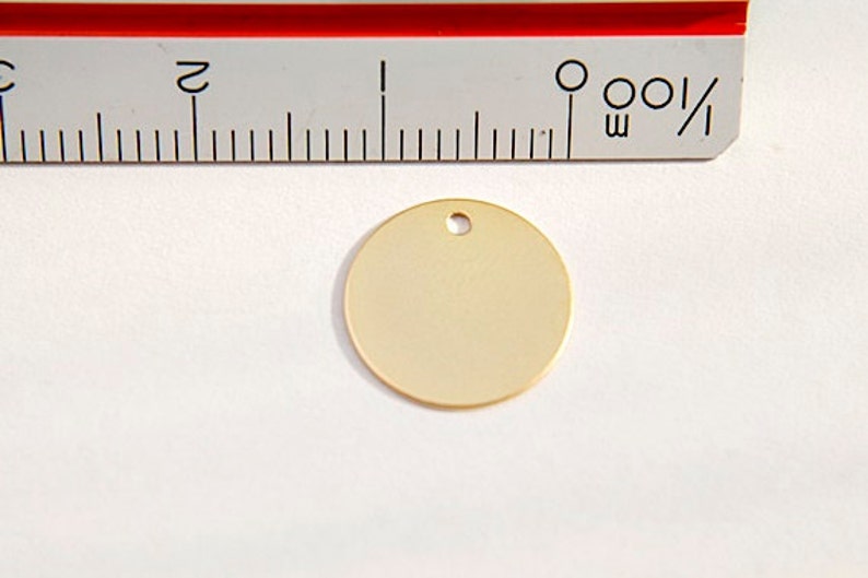 Coin disc B4-G1 10 pcs 1 hole 12mm Matte gold plated | Etsy