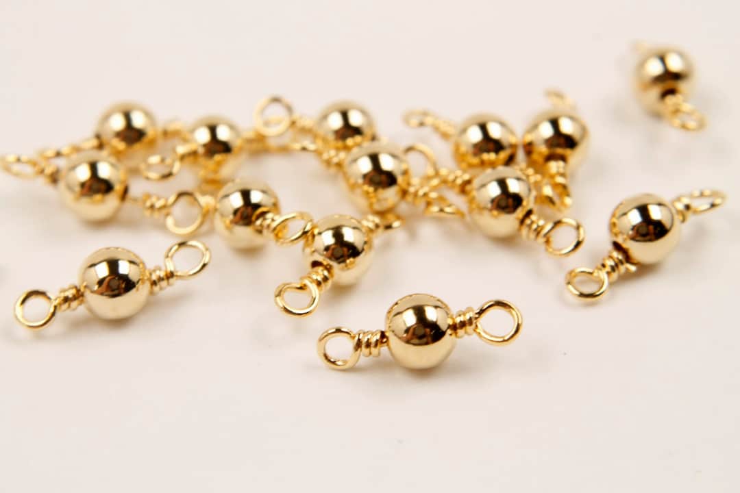 Chain Connector, Nickel Free, Ball Connecter, Wire Wrapped Link With ...